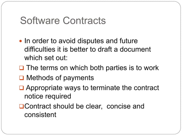 Software contracts | PPTX