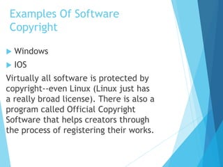 Software copyright | PPTX