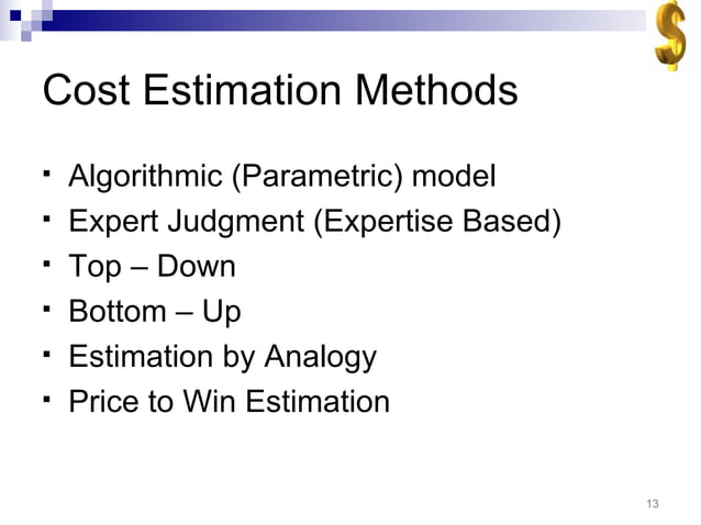 Software cost estimation | PPT | Computer Software and Applications | Computing