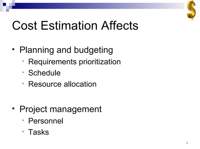 Software Cost Estimation Ppt Computer Software And Applications