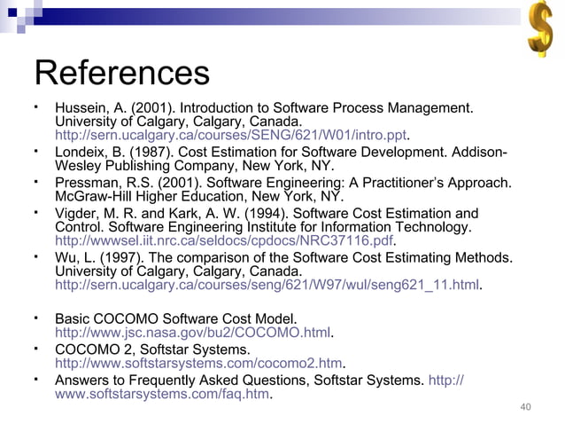 Software Cost Estimation Ppt Computer Software And Applications