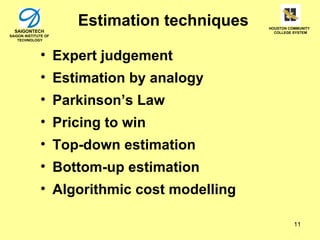 Software cost estimation | PPT