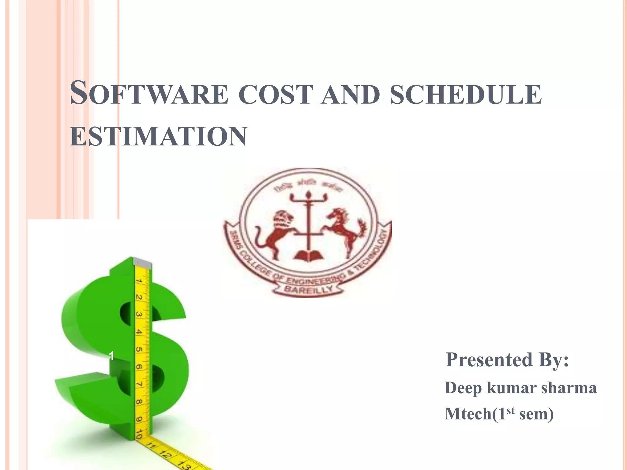 Software cost estimation | PPT