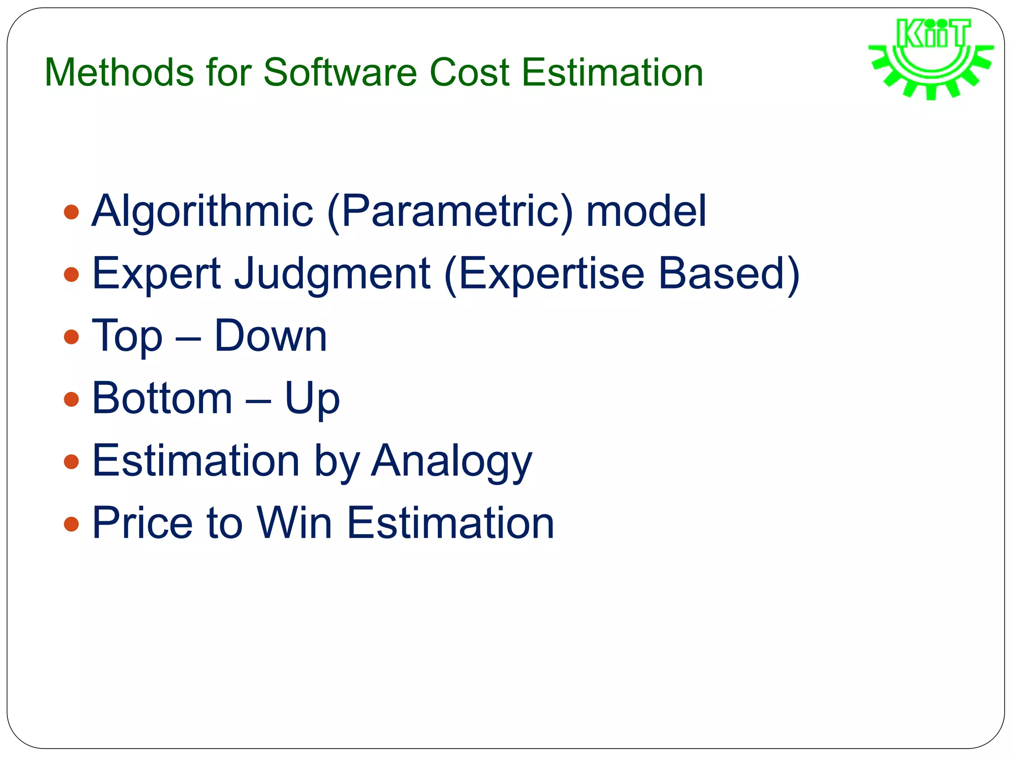 Software cost estimation | PPTX
