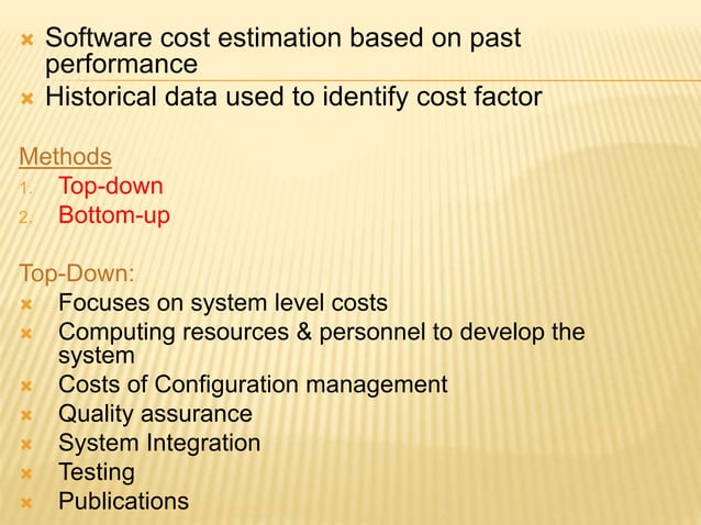 Software Cost Estimation Techniques Pptx