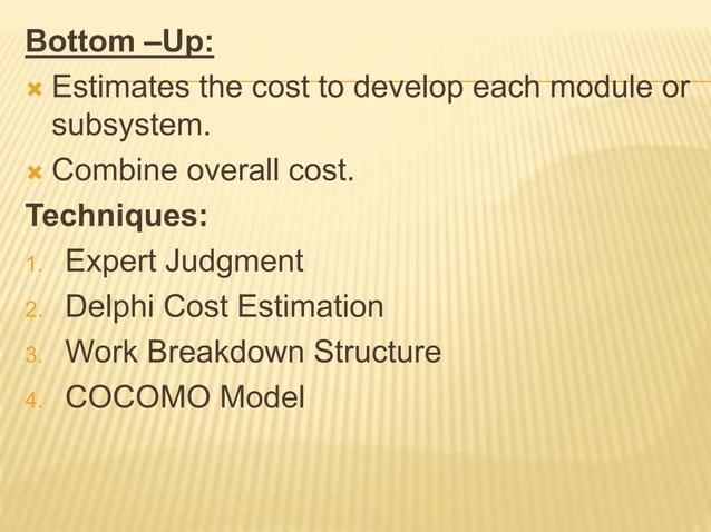 Software Cost Estimation Techniques Pptx