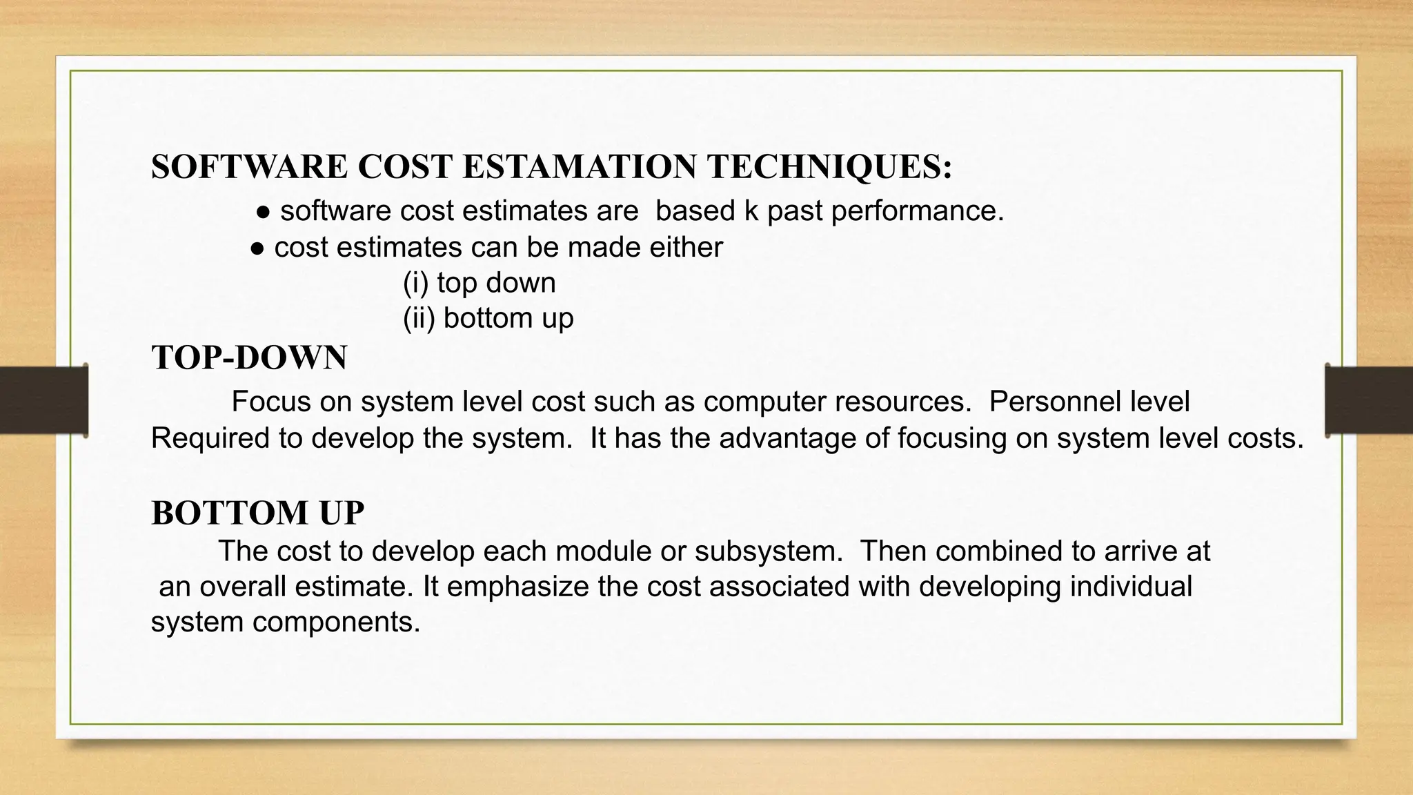 software cost estimation techniques ppt.pptx