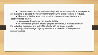 software cost estimation techniques ppt.pptx