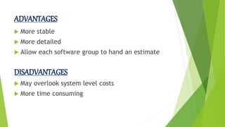 Software cost estimation techniques presentation | PPTX