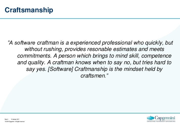 Software Craftsmanship