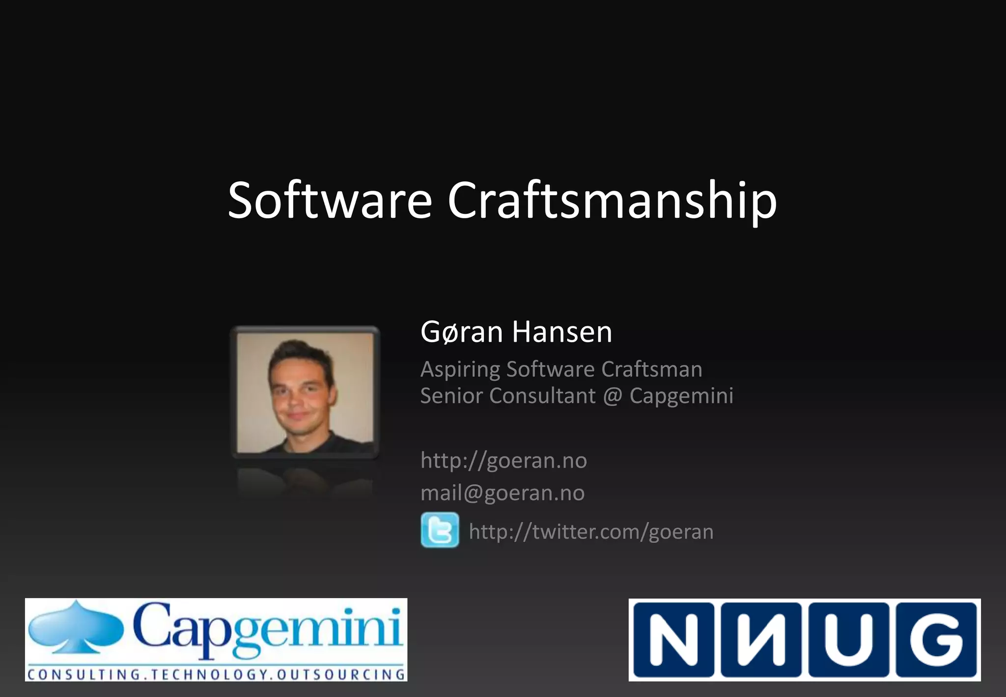 Software Craftsmanship @ Ntnu | PPTX