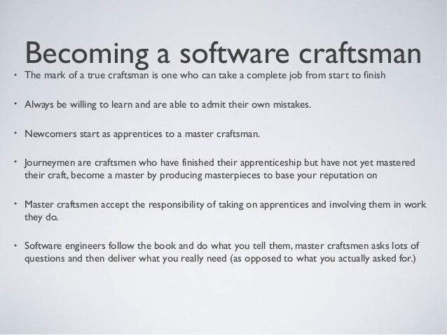 Software craftsmanshippresentation