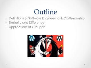 Software Craftsmanship vs Software Engineering (Lightning Talk) | PPT