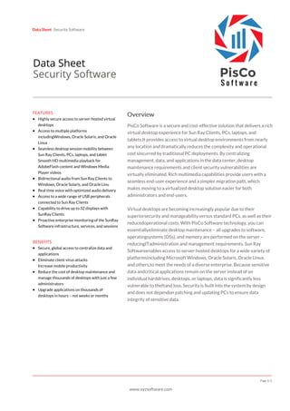 Software Datasheet Template | PDF