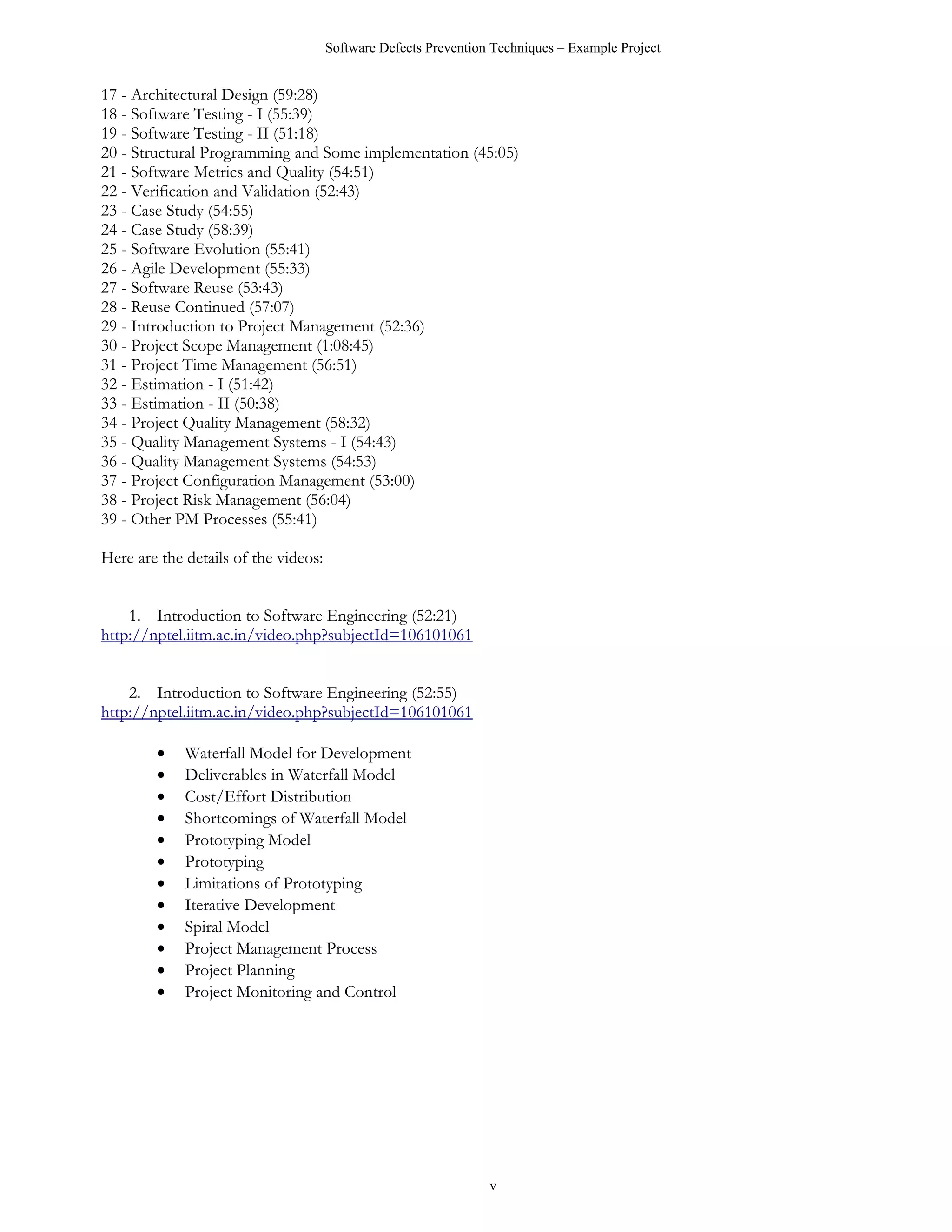 Software Defect Prevention Example Project Pdf Computer Software