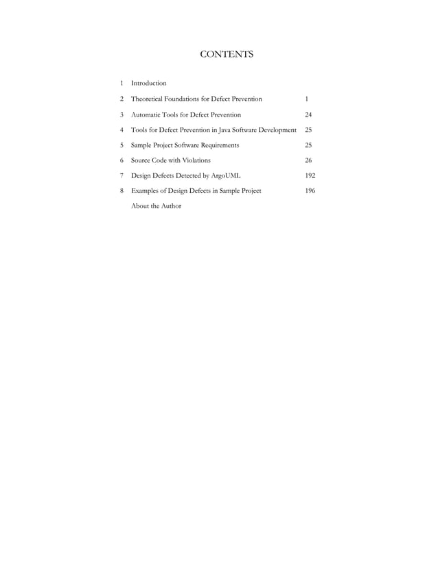 Software Defect Prevention Example Project Pdf Computer Software And Applications Computing