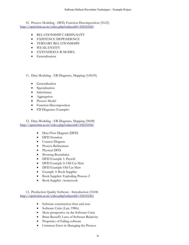 Software Defect Prevention Example Project Pdf Computer Software