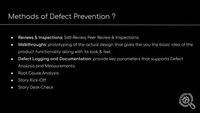 Software Defect Prevention Ppt