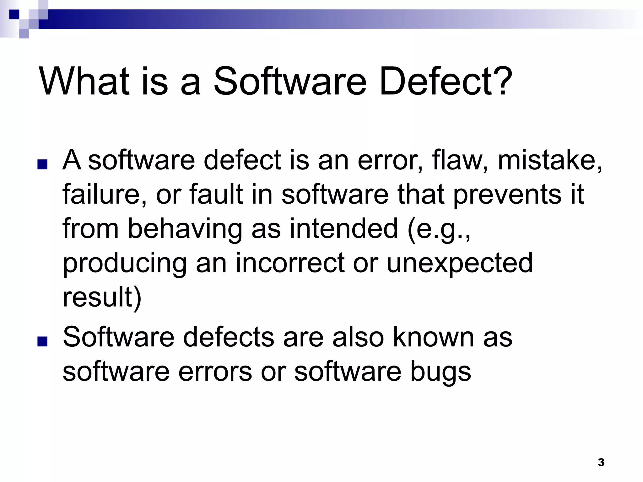 Software Defects Pdf Operating Systems Computer Software And