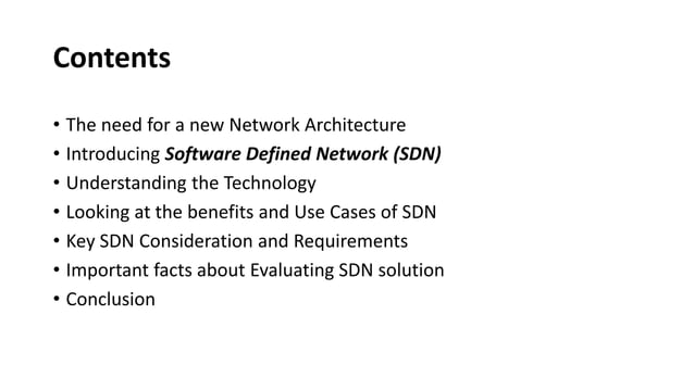 Software defined network | PPTX | Computer Networking | Computing