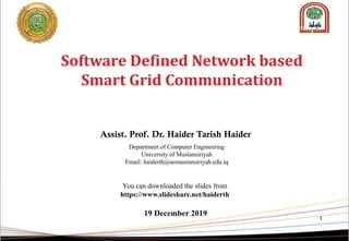 Software defined network based smart grid communication | PDF | Computer Networking | Computing