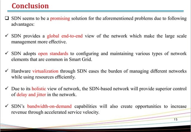 Software Defined Network Based Smart Grid Communication Ppt