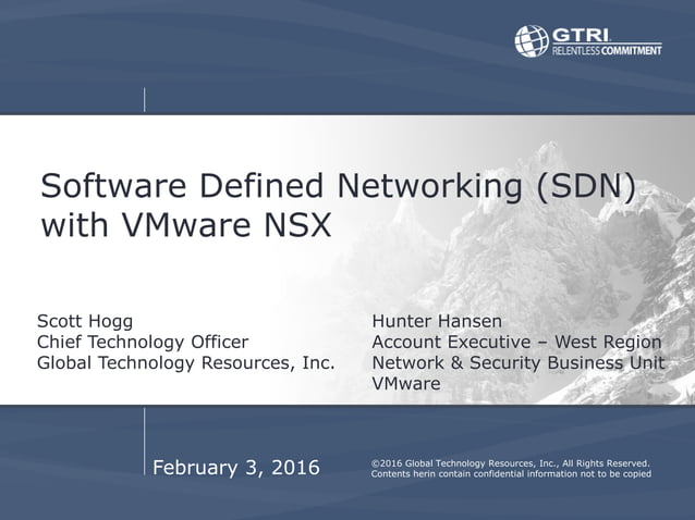 Software Defined Networking (SDN) with VMware NSX | PDF