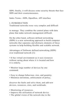 Software Defined Networking Attacks and Countermeasures .docx