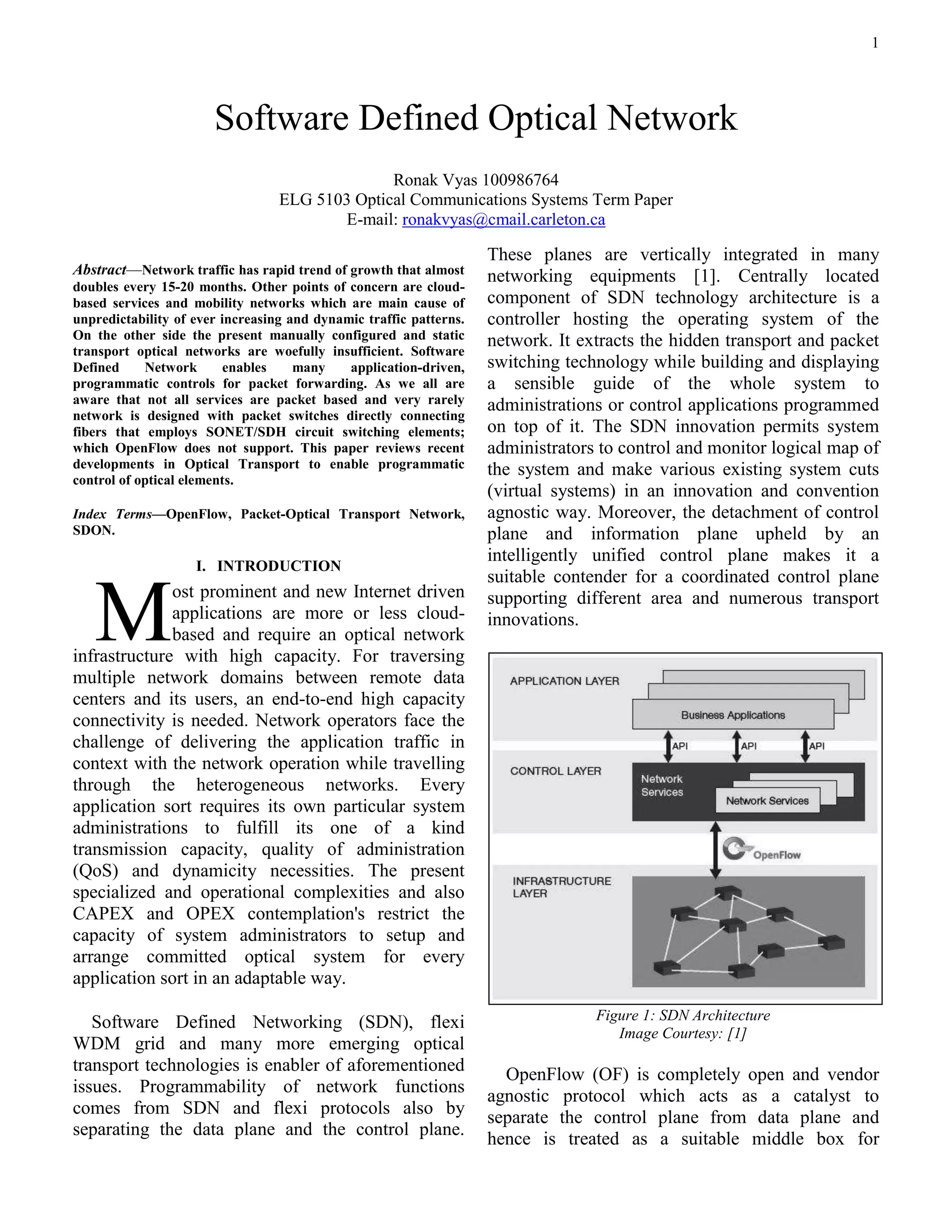 Software defined optical communication | PDF | Computer Networking | Computing