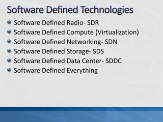Software Defined presentation | PPT