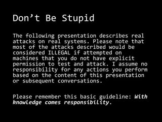 Software defined radio and the hacker | PPTX | Computing | Technology & Computing