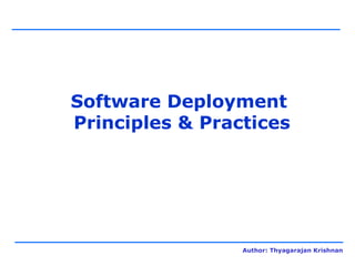 Software Deployment Principles & Practices | PPT