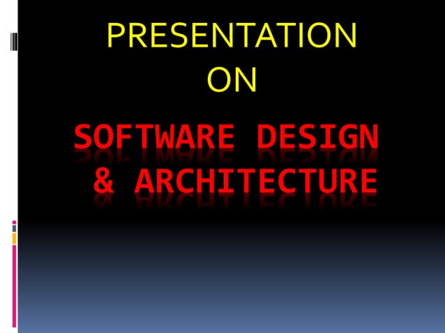Software design & architecture | PPTX