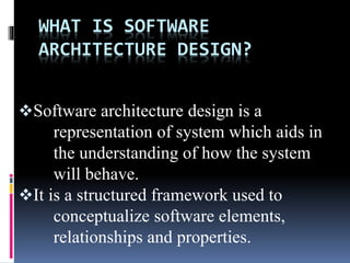 Software design & architecture | PPTX
