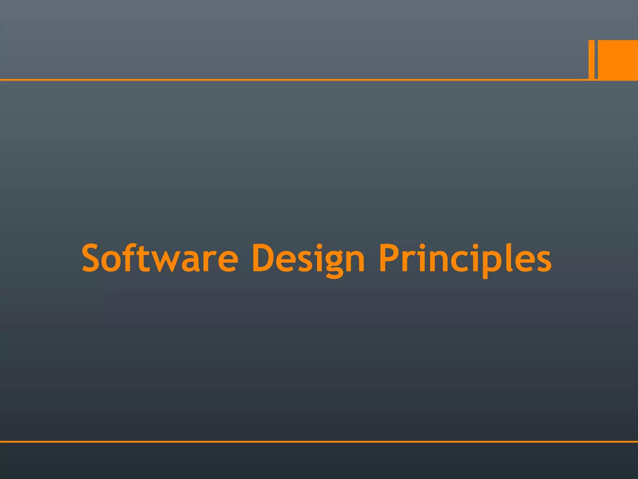 Software design principles | PPS