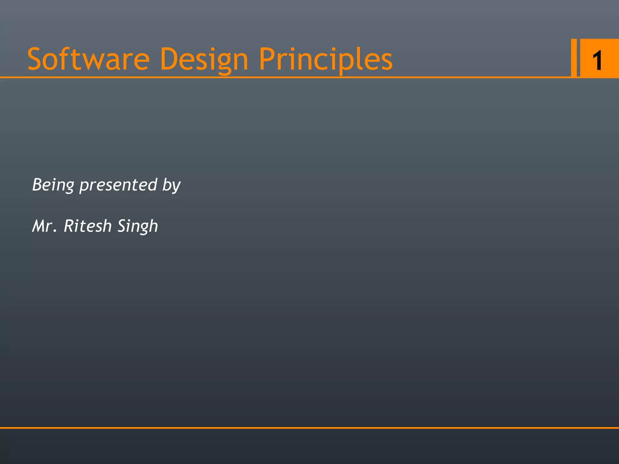 Software design principles | PPS