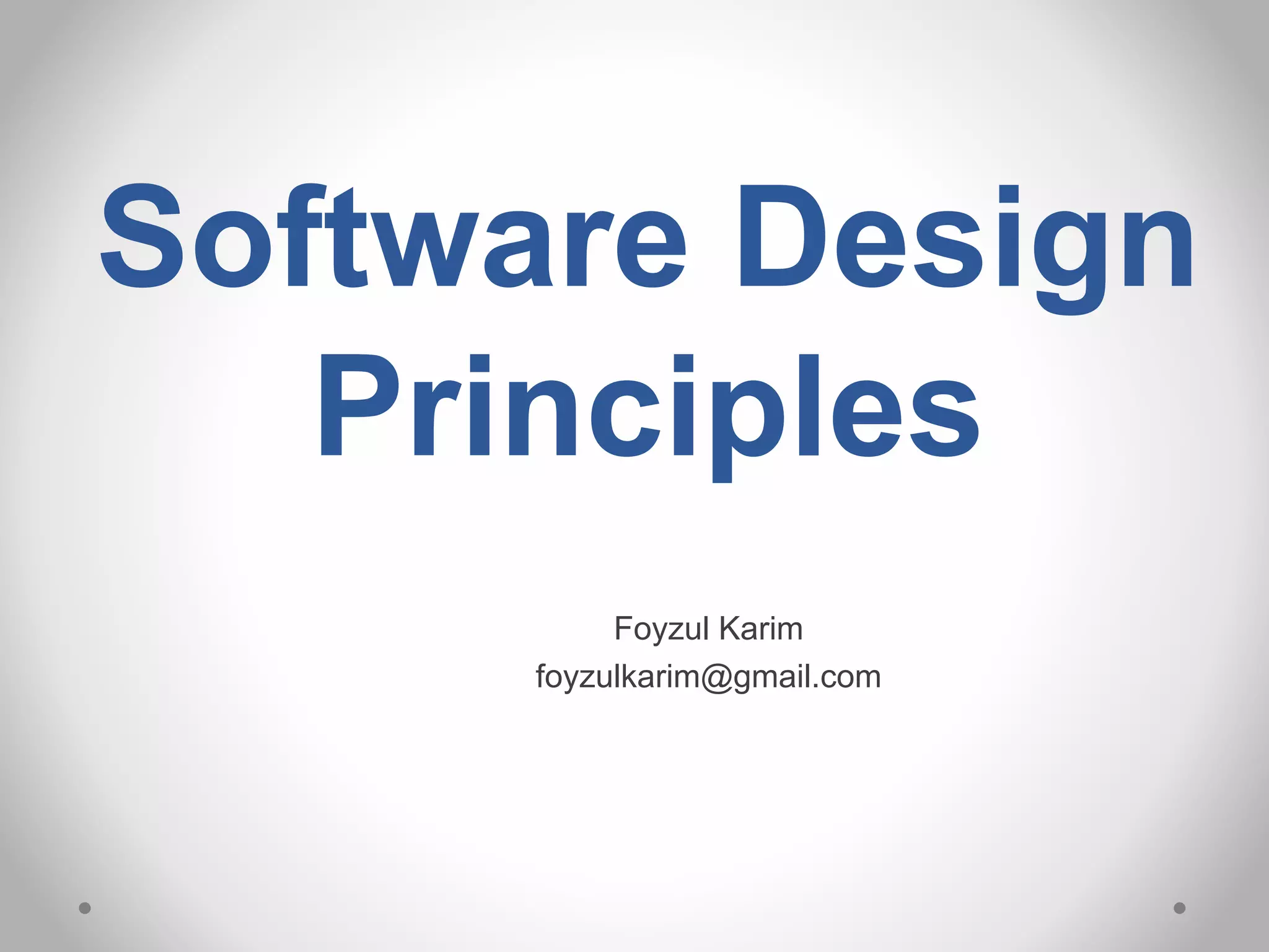 Software design principles SOLID | PPT