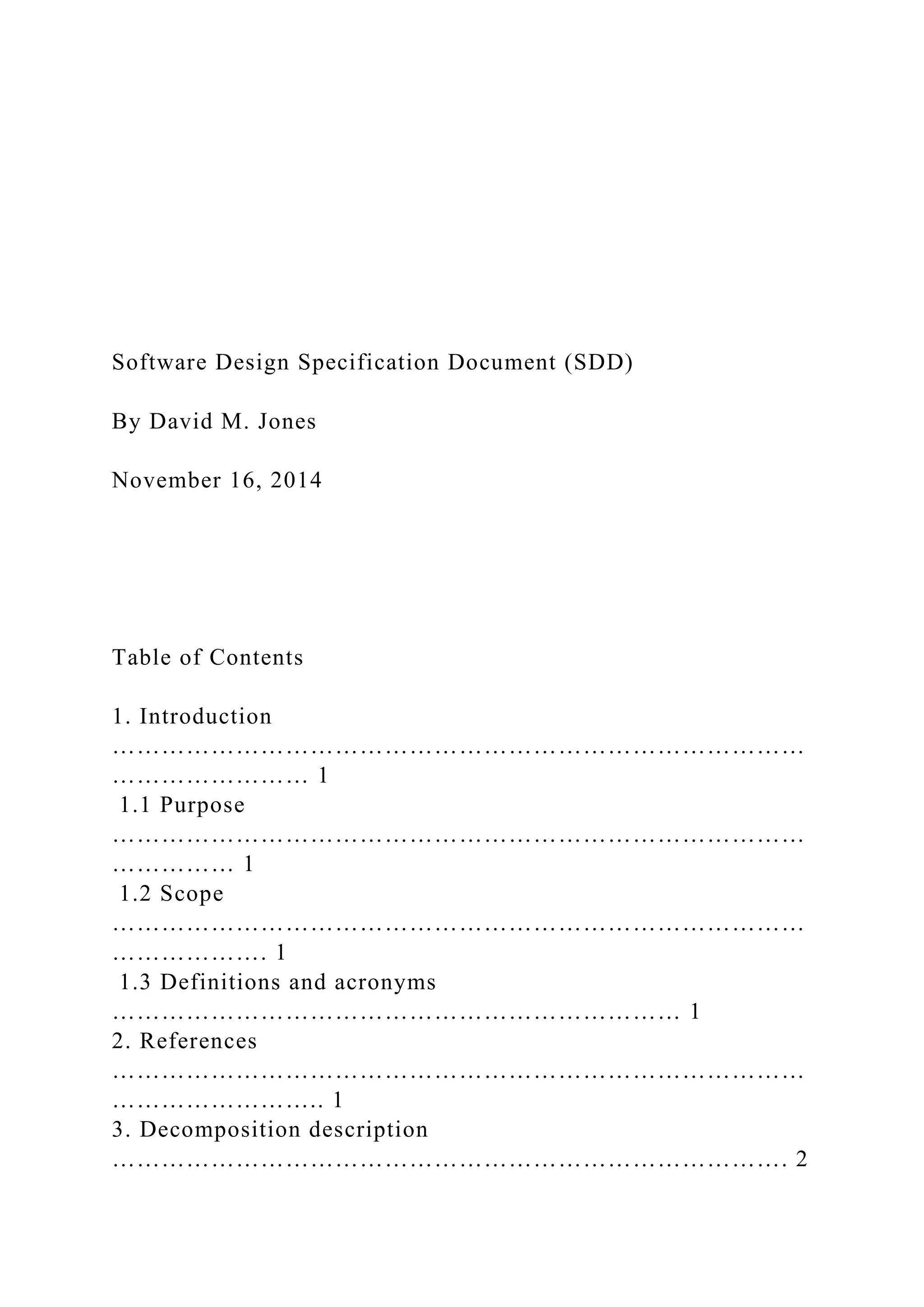 Software Design Specification Document (SDD) By Da.docx