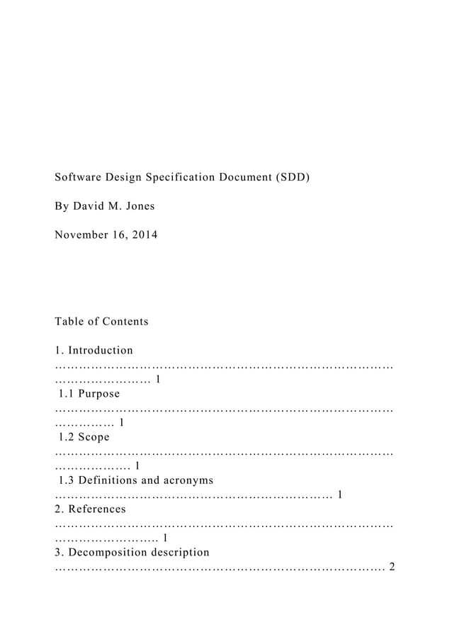 Software Design Specification Document (SDD) By Da.docx
