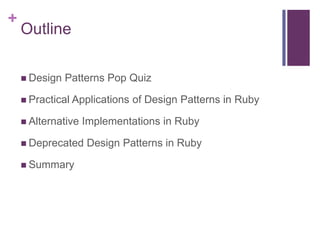 Software Design Trilogy Part II - Design Patterns for Rubyists | PPTX ...