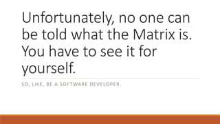 Software developer career day | PPTX