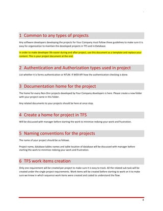 Software Developer’s Project Documentation Template | PDF