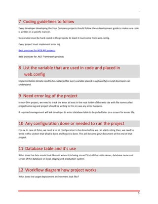 Software Developer’s Project Documentation Template | PDF