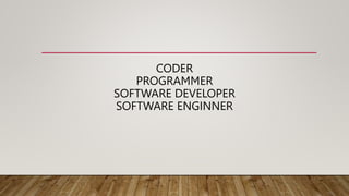 Software developer vs software engginer.pptx | Programming Languages | Computing
