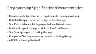 Software Development (Mobile Technology) | PPT