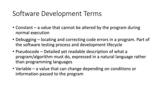 Software Development (Mobile Technology) | PPT