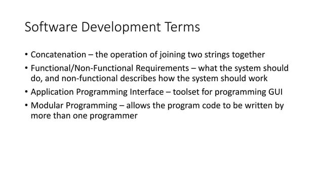 Software Development (Mobile Technology) | PPT