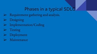 Software development life cycle (sdlc) part1 | PPT