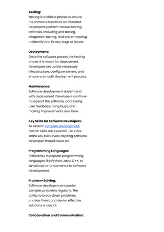 Software Development 101 A Comprehensive Introduction | PDF