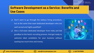 Software development as a service benefits and use cases | PPT | Free Download